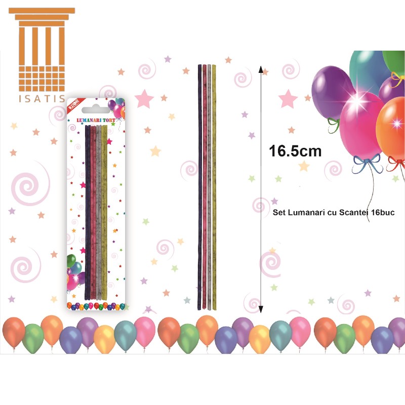 SET 16 LUMANARI CU SCANTEI - isatisshop
